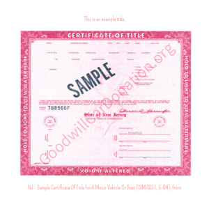 How To Sign Your New Jersey Title - Goodwill Car Donation