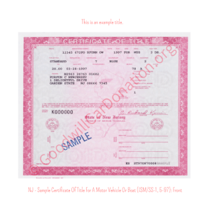 How To Sign Your New Jersey Title - Goodwill Car Donation