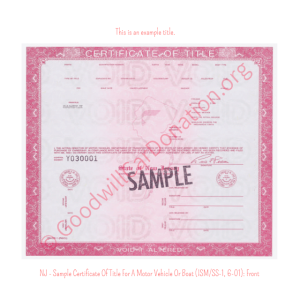 How To Sign Your New Jersey Title - Goodwill Car Donation