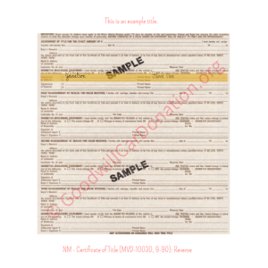 How To Sign Your New Mexico Vehicle Title - Goodwill Car Donation
