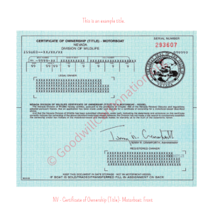 How To Sign Your Nevada Vehicle Title - Goodwill Car Donation