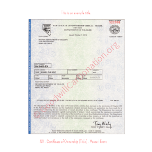 How To Sign Your Nevada Vehicle Title - Goodwill Car Donation