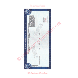 How To Sign Your Nevada Vehicle Title - Goodwill Car Donation