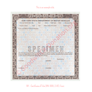 How To Sign Your New York Vehicle Title - Goodwill Car Donation