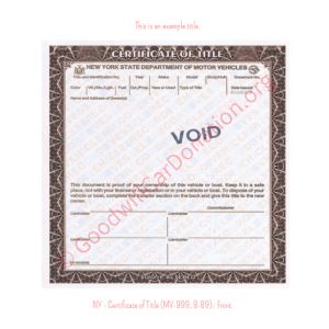 How To Sign Your New York Vehicle Title - Goodwill Car Donation