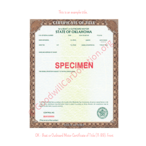 How To Sign Your Oklahoma Vehicle Title - Goodwill Car Donation