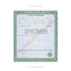 How To Sign Your Oklahoma Vehicle Title - Goodwill Car Donation