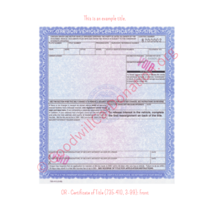 How To Sign Your Oregon Vehicle Title - Goodwill Car Donation