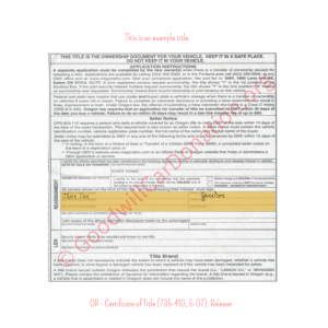 How To Sign Your Oregon Vehicle Title - Goodwill Car Donation