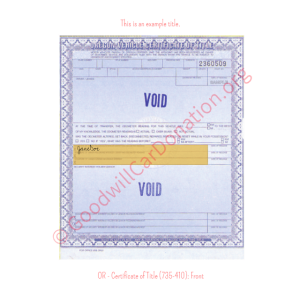 How To Sign Your Oregon Vehicle Title - Goodwill Car Donation