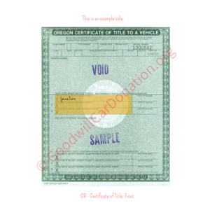 How To Sign Your Oregon Vehicle Title - Goodwill Car Donation