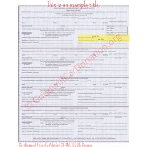 How To Sign Your Vehicle Title in South Carolina | GCD