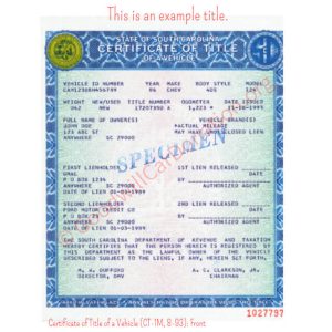 How To Sign Your Vehicle Title in South Carolina | GCD
