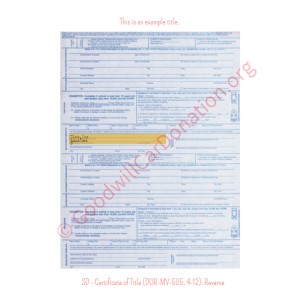 How To Sign Your South Dakota Vehicle Title - Goodwill Car Donation