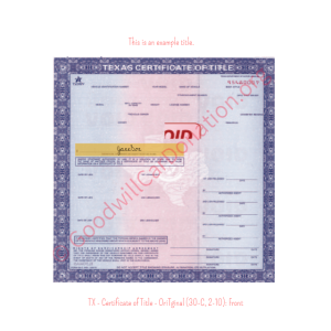 How To Sign Your Vehicle Title in Texas | Goodwill Car Donation