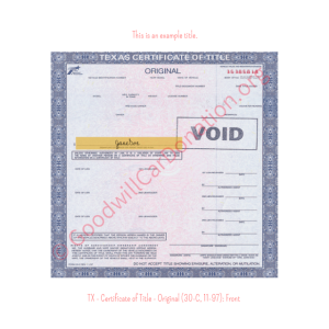 How To Sign Your Vehicle Title in Texas | Goodwill Car Donation