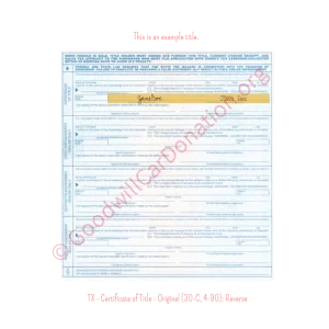 How To Sign Your Vehicle Title in Texas | Goodwill Car Donation