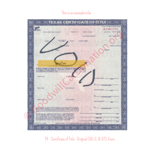 How To Sign Your Vehicle Title in Texas | Goodwill Car Donation