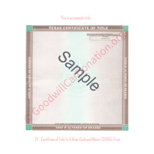 How To Sign Your Vehicle Title in Texas | Goodwill Car Donation