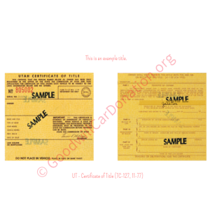 How To Sign Your Utah Vehicle Title - Goodwill Car Donation