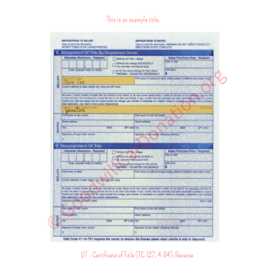How To Sign Your Utah Vehicle Title - Goodwill Car Donation