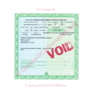 How To Sign Your Vermont Vehicle Title - Goodwill Car Donation