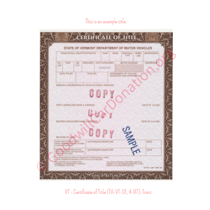 How To Sign Your Vermont Vehicle Title - Goodwill Car Donation