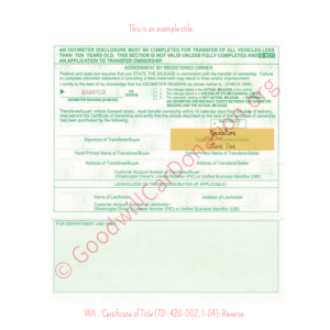 How To Sign Your Washington Vehicle Title - Goodwill Car Donation