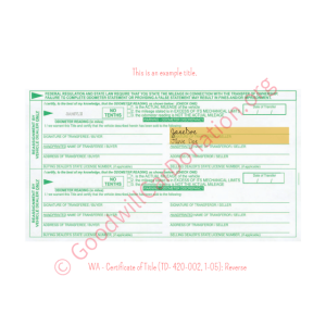 How To Sign Your Washington Vehicle Title - Goodwill Car Donation