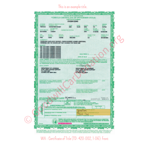 How To Sign Your Washington Vehicle Title - Goodwill Car Donation