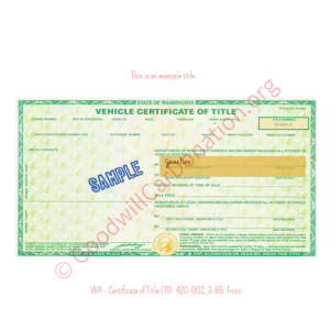 How To Sign Your Washington Vehicle Title - Goodwill Car Donation