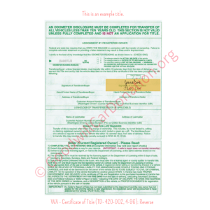 How To Sign Your Washington Vehicle Title - Goodwill Car Donation