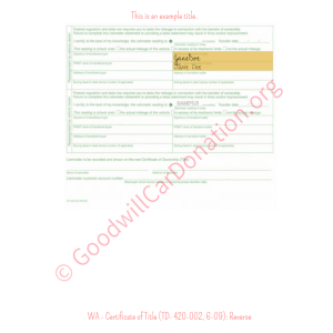 How To Sign Your Washington Vehicle Title - Goodwill Car Donation