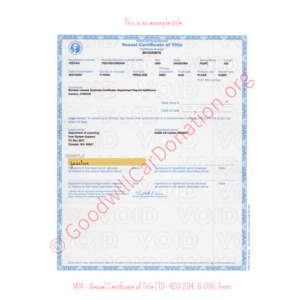 How To Sign Your Washington Vehicle Title - Goodwill Car Donation